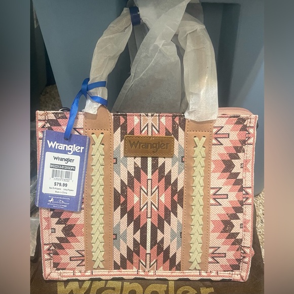 Wrangler | Bags | Wrangler Pink Southwestern Pattern Totecrossbody New ...